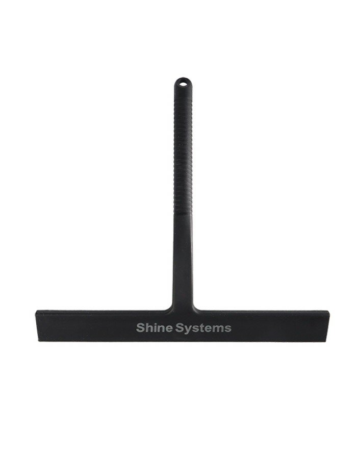 Shine Systems Ракель черный силиконовый в форме бкувы Т36см, нержавеющая сталь внутри