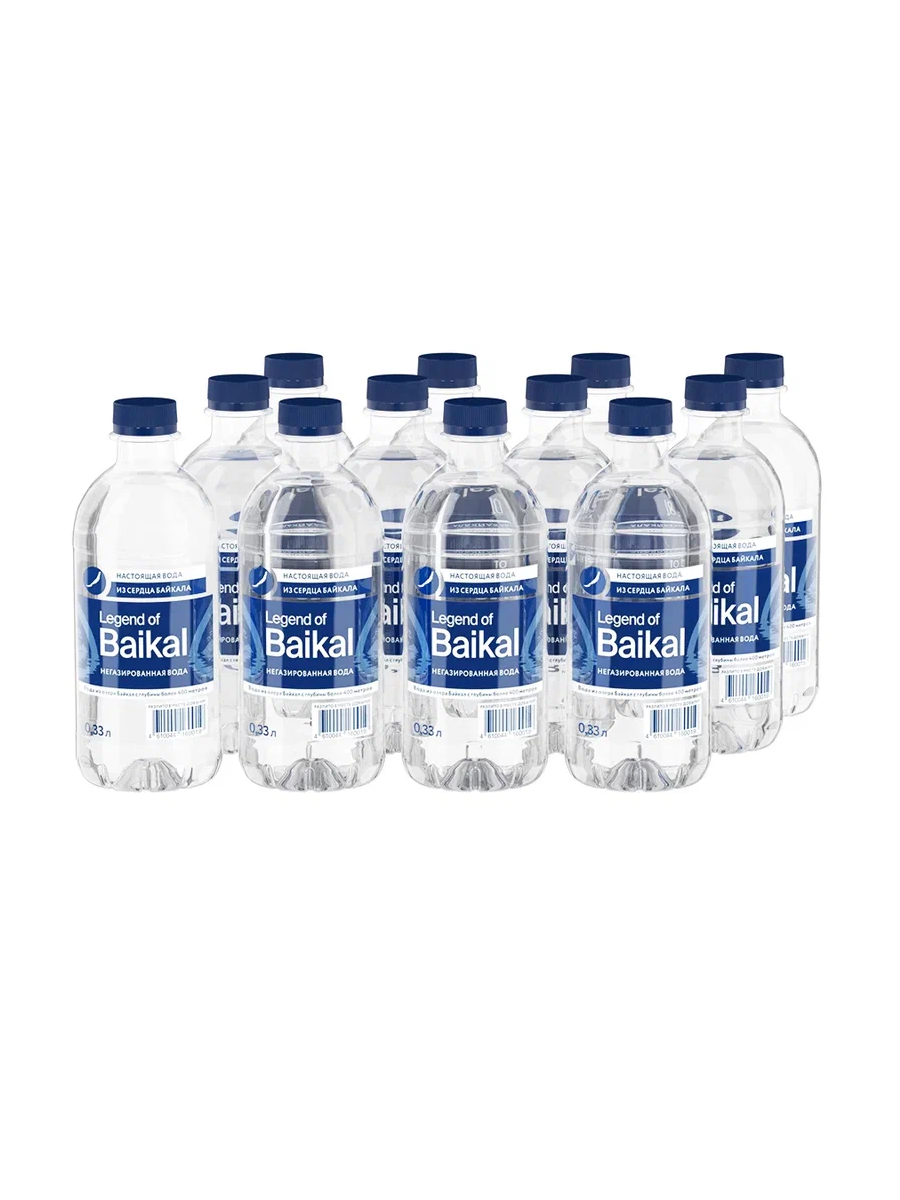 Вода питьевая глубинная Легенда Байкала (Legend of Baikal) 12 шт. по 0,33 л, негазированная, пэт