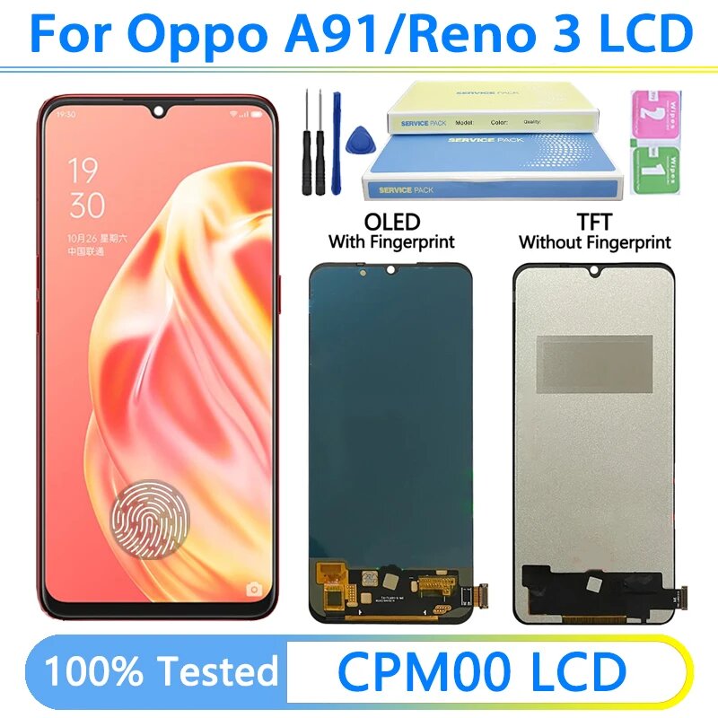 6,4-дюймовый ЖК-дисплей для OPPO A91 для OPPO Reno3 4G CPH2043 PCPM00 CPH2001 CPH2021, OLED NO Frame