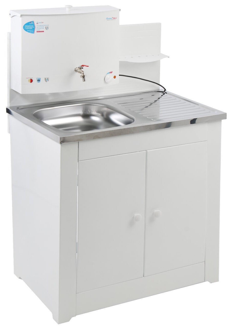 Умывальник Акватекс дуэт (с ЭВН+мойка нерж.) белый