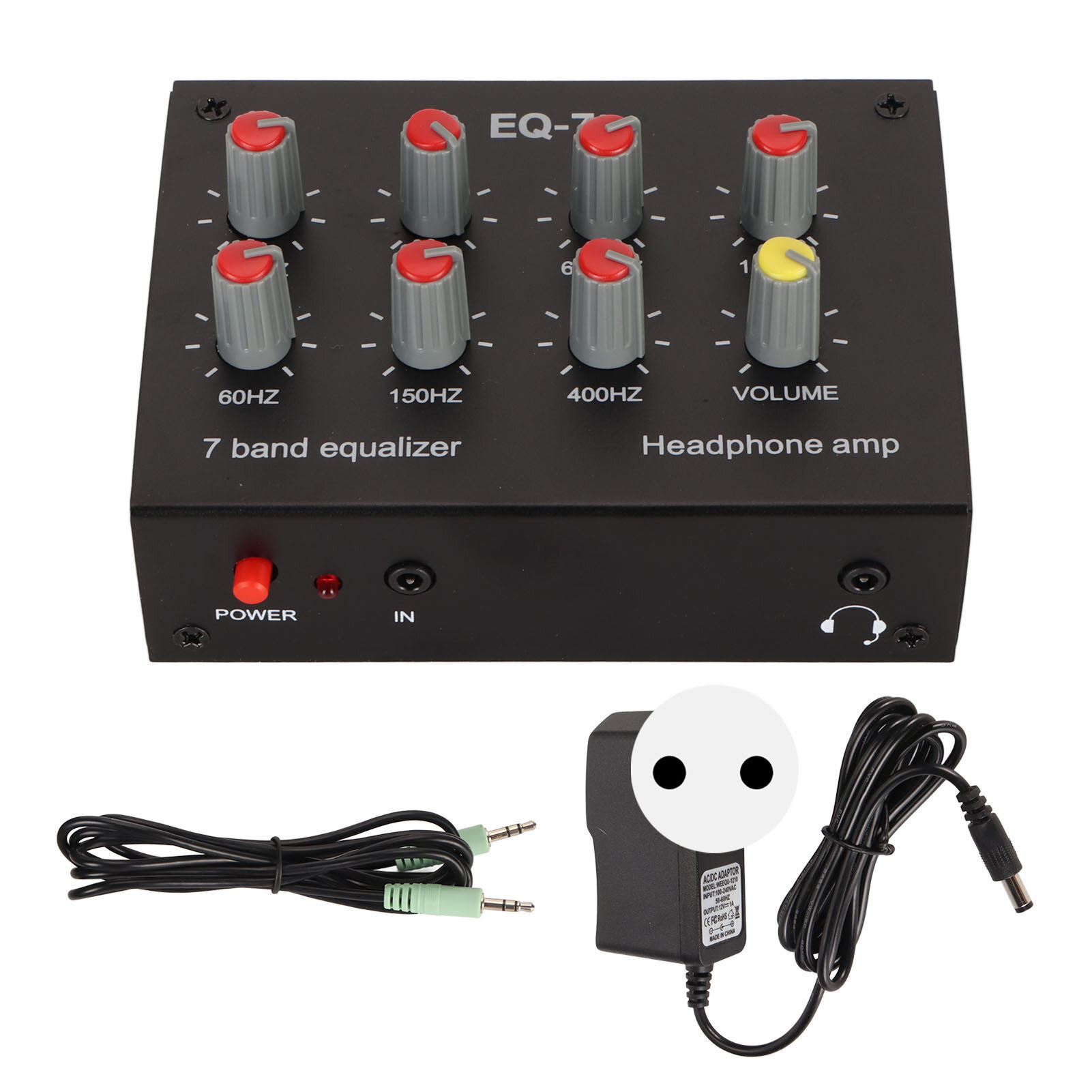 7-полосный автомобильный эквалайзер RCA 2 канала 100-240В