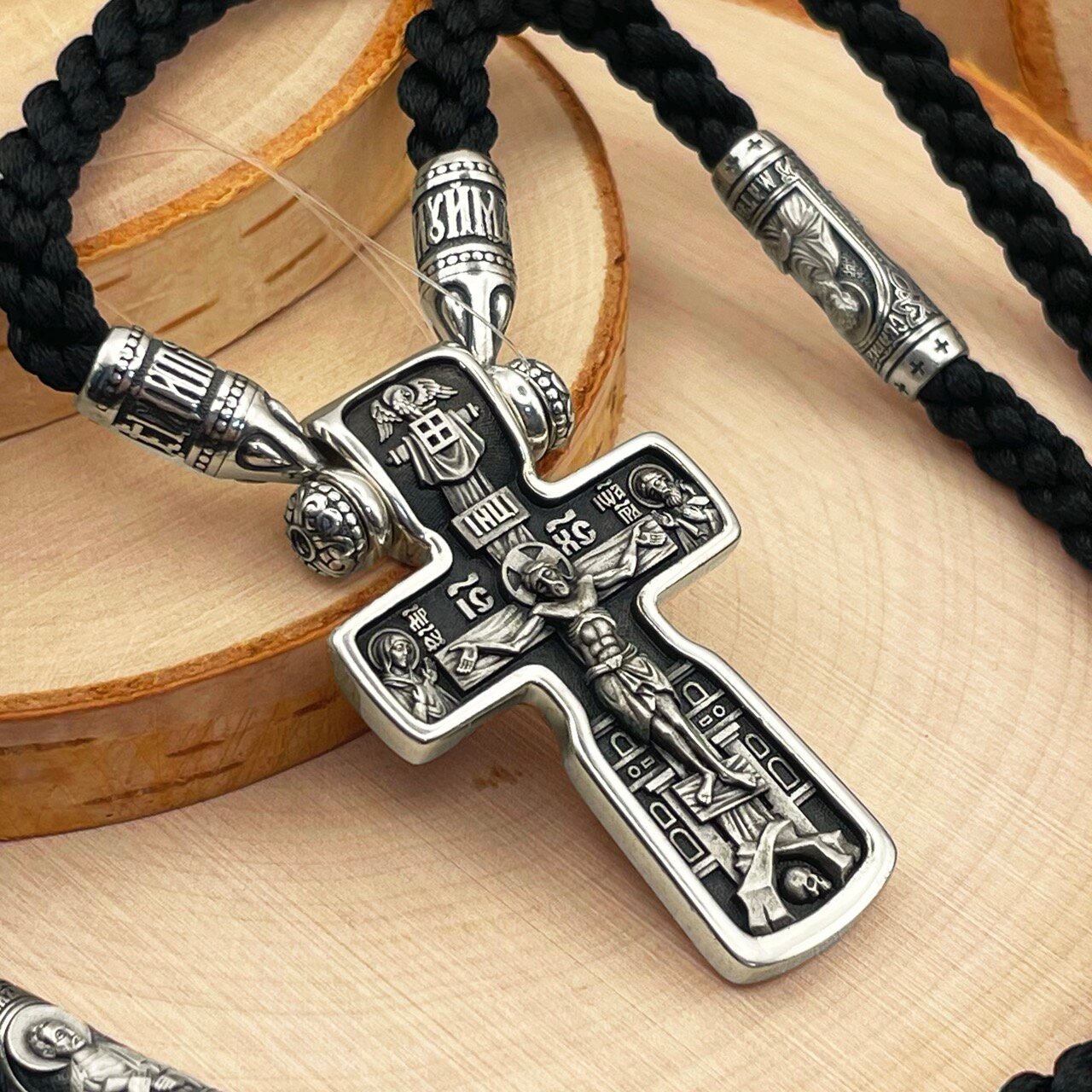 Комплект украшений, серебро, 925 проба, оксидирование, чернение