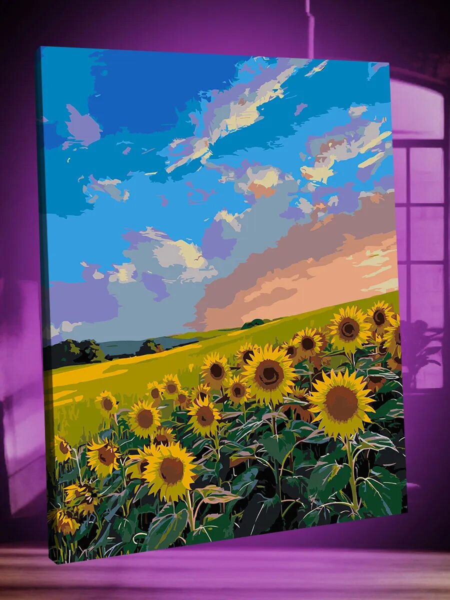 Картина по номерам Подсолнухи