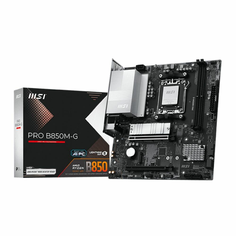 Материнская плата MSI PRO B850M-G, AM5, AMD B850, Micro-ATX, RTL (PRO B850M-G)