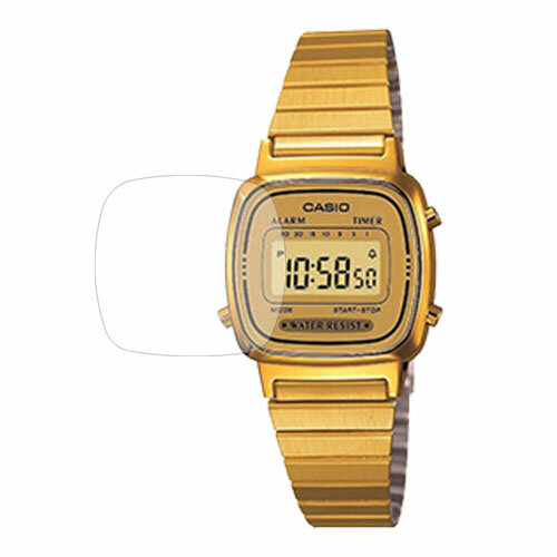 Скрин Мобайл защитный экран для часов Casio LA670WEGA-9EF из гидрогелевая плёнка прозрачная