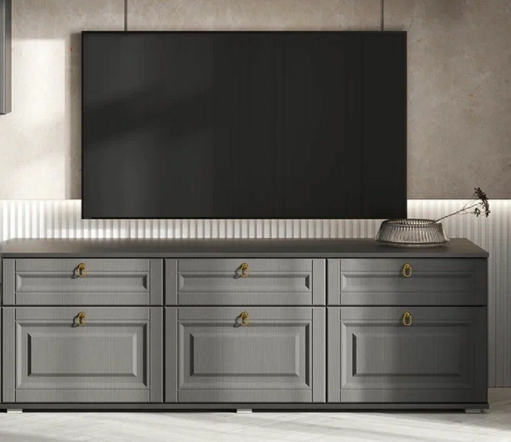 Престиж-1Тумба ТВ 180 см. Графит структурный, Графит