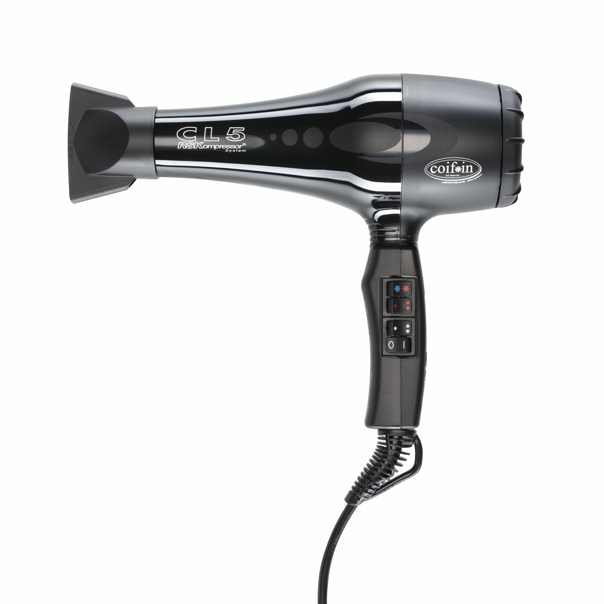 Фен для волос профессиональный с насадками COIF*IN CLcl5R, 2300 Вт, черный