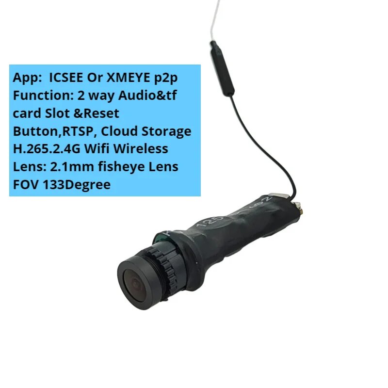 Мини IP-камера WiFi V380 или ICSEE 3MP ICSEE-2.1mm lens, Европейская вилка (EU Plug)