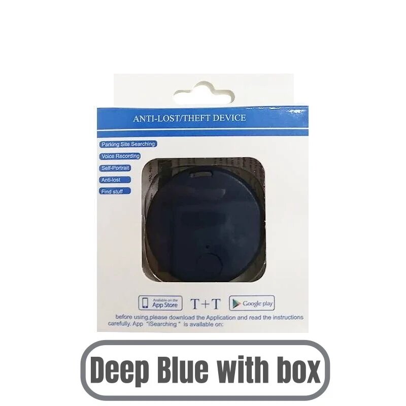 Мини-автомобильный GPS-трекер Bluetooth 5,0 для домашних животных, кошелек для Deep Blue with box