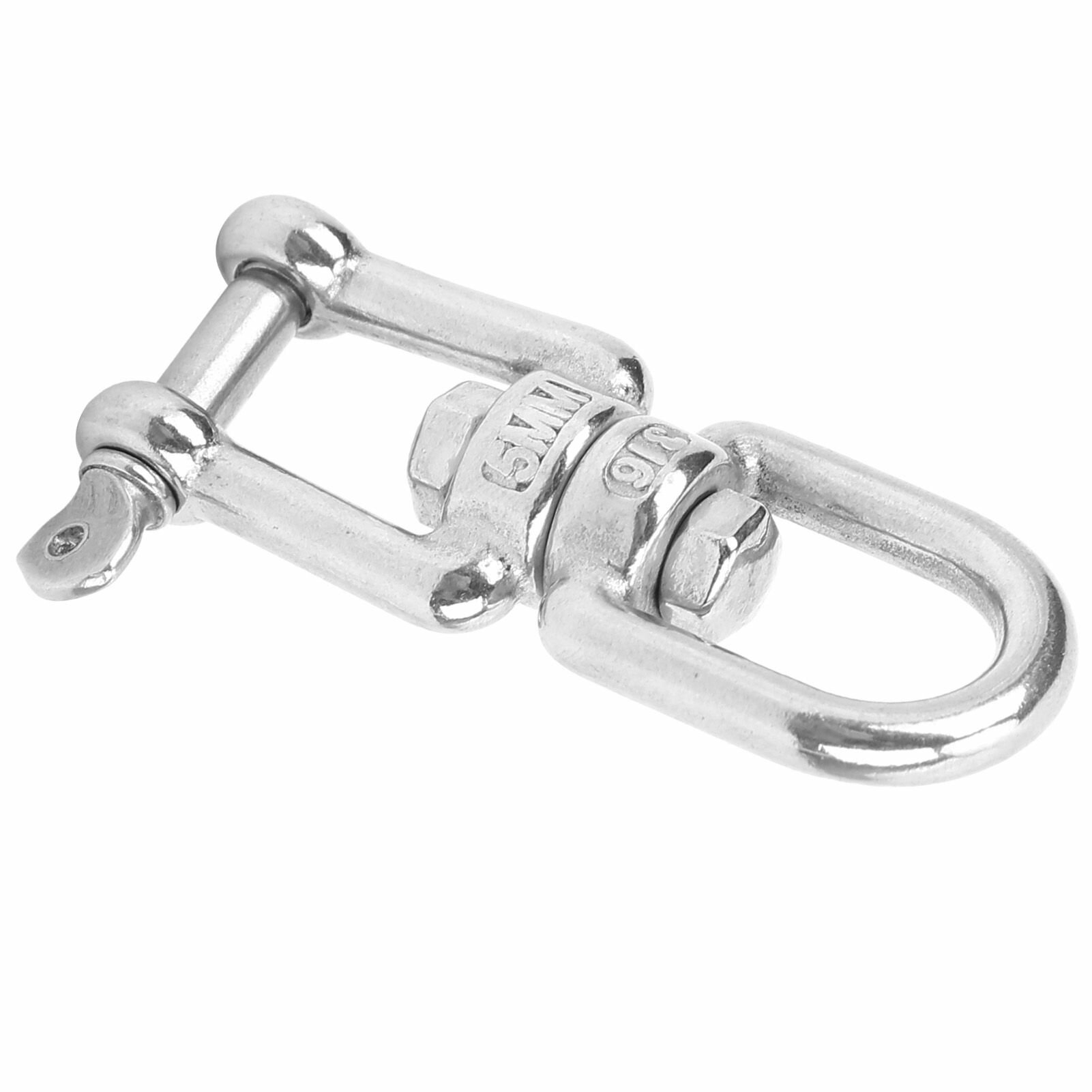 10 шт. вращающаяся защелка из нержавеющей стали, двухсторонний поворотный крючок, серьга, аксессуары для такелажа M5