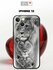 Черный матовый чехол на Apple iPhone 13 / Айфон 13 с принтом Львиный прайд
