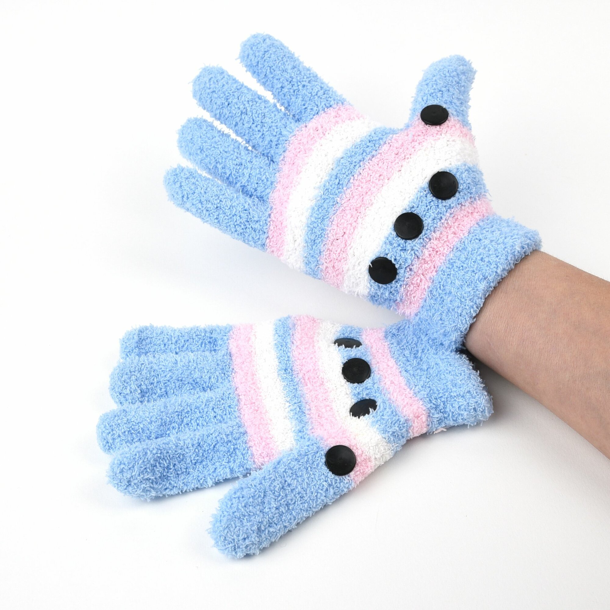 Турмалиновые перчатки, перчатки с турмалином голубые (1 пара)