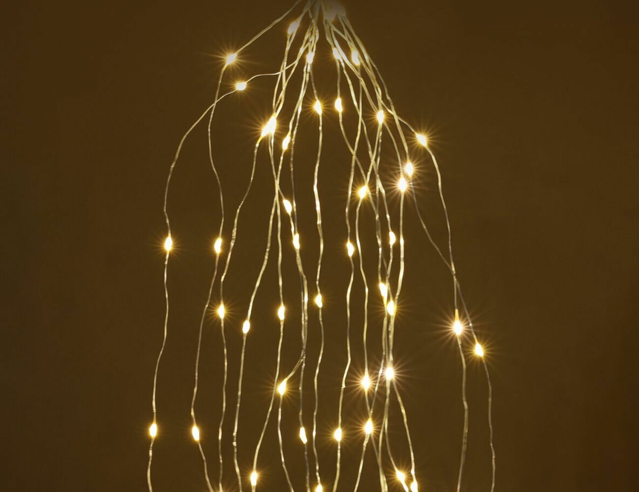 Светодиодная гирлянда лучи росы, 160 тёплых белых мини LED-огней, 8*190 см, серебряная проволока, батарейки, Koopman International AX9731220