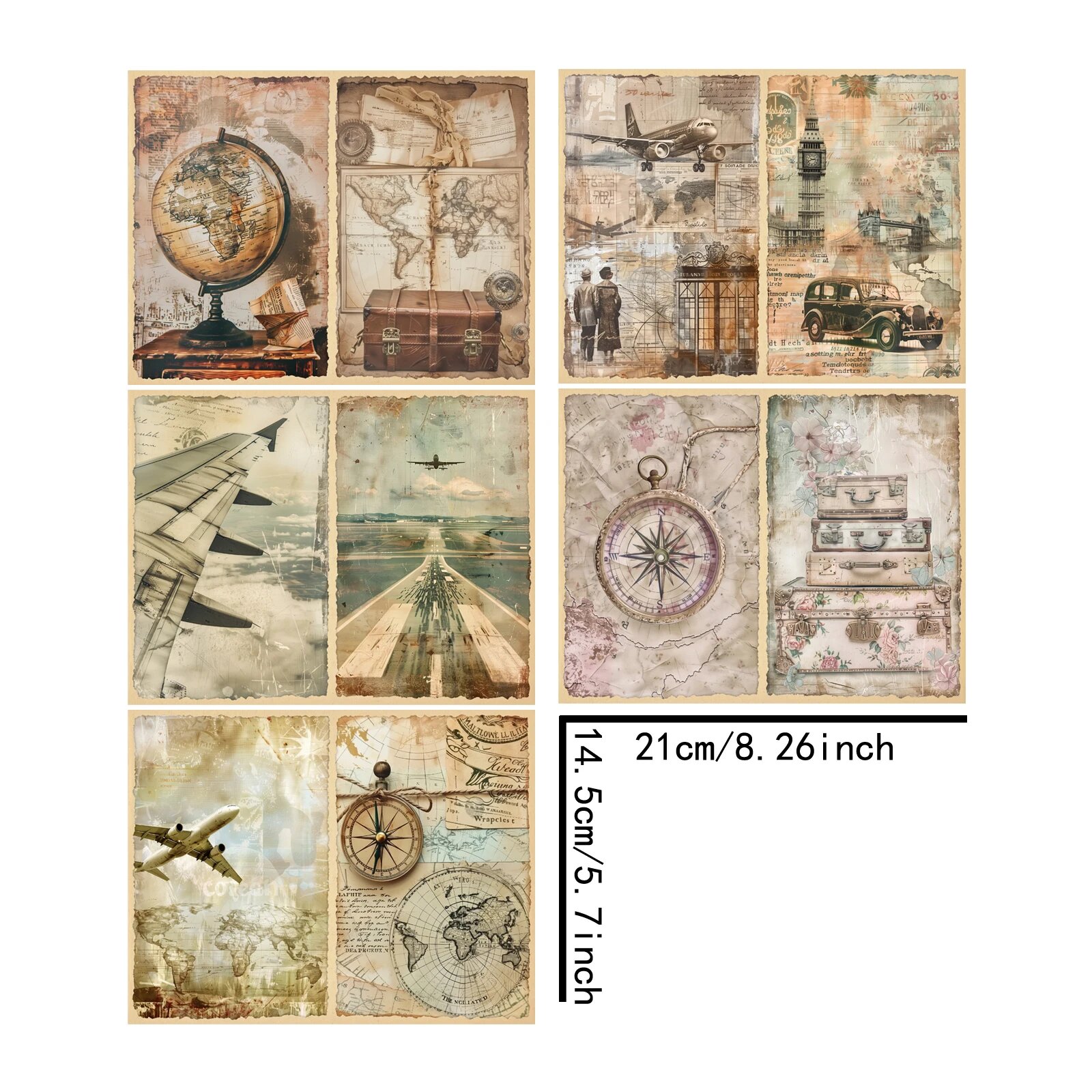 Винтажный фон для скрапбукинга, 10 листов