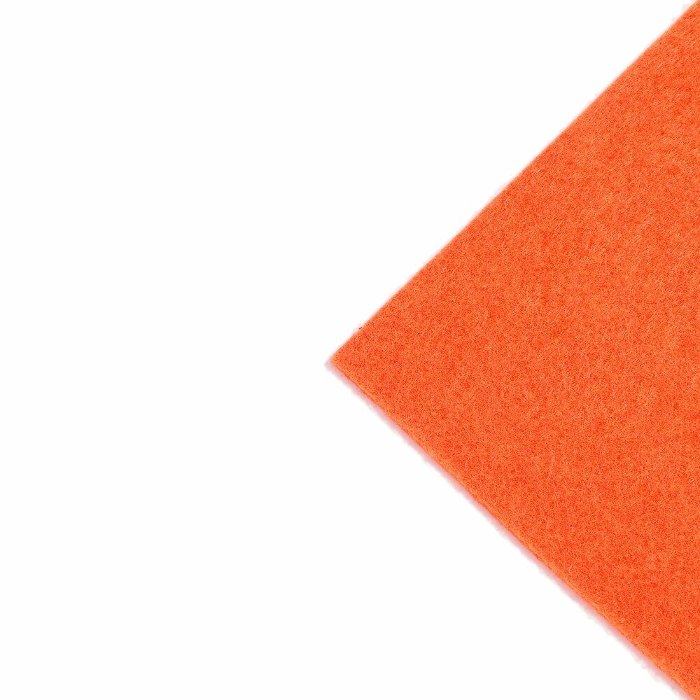 Фетровая ткань полиэфирная 3 мм Оранжевый, 1 piece