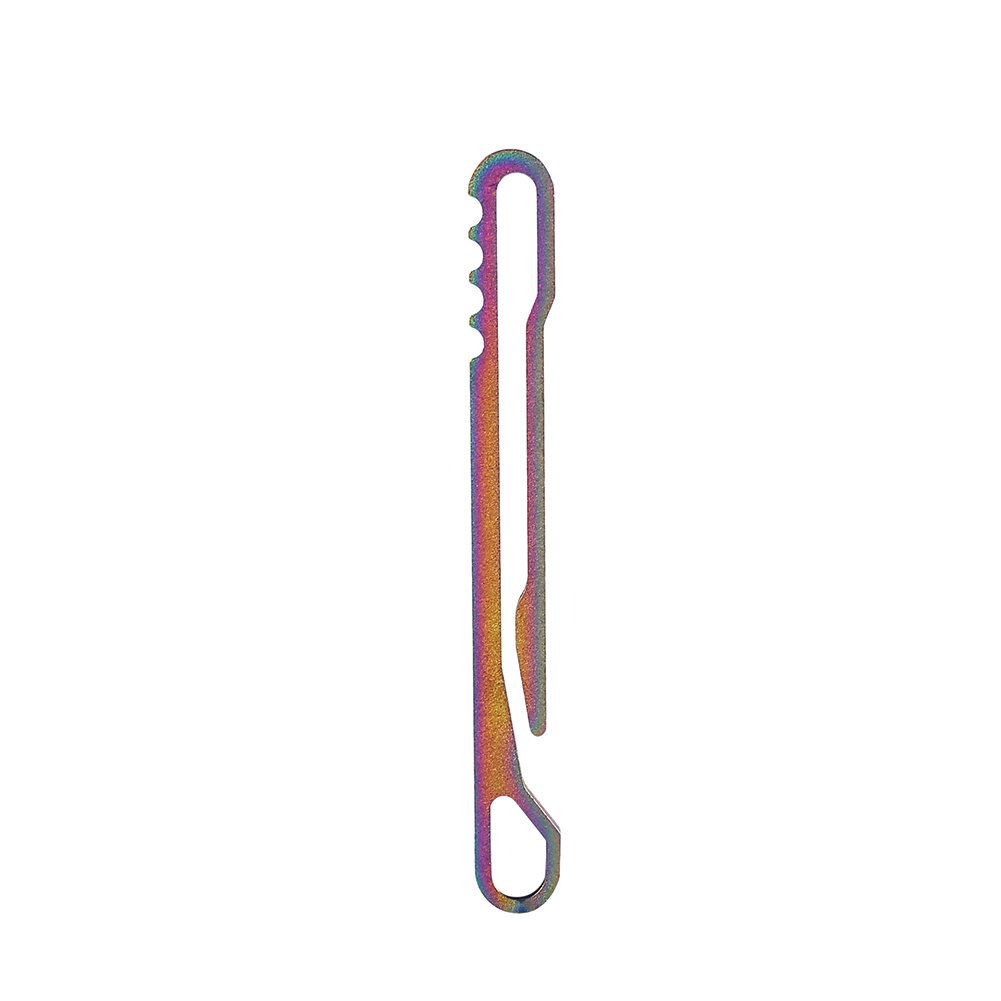 Брелок EDC Outdoor из цветного титанового сплава с зажимом для ремня и портативной подвесной пряжкой