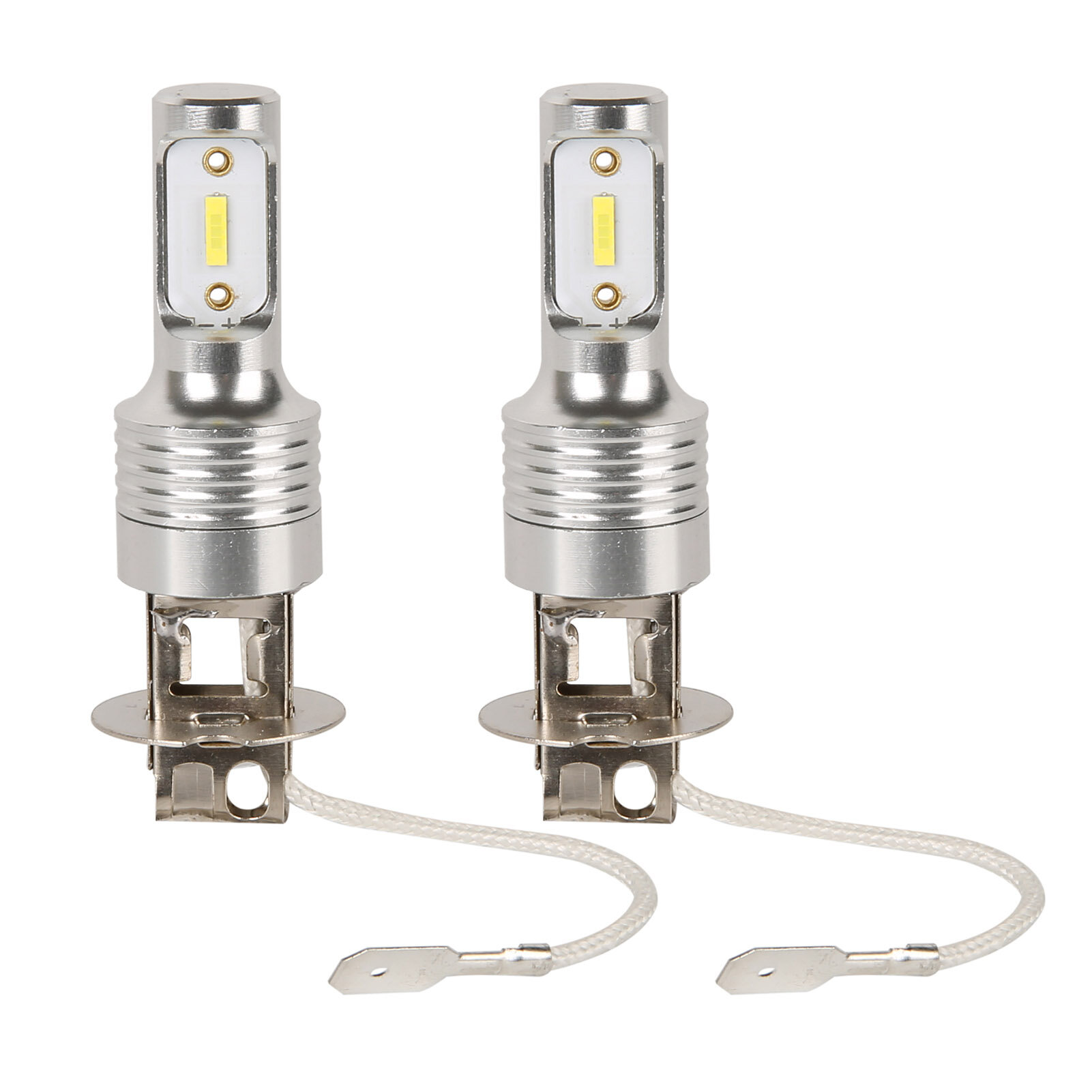 2 PCS Лампы для противотуманных фар H3 LED, Совместимы с H1, H3, H4, H6, 9005, H7, H8, Для автомобильных фар и противотуманных светодиодных ламп, 6000K Белый, Светодиодные ходовые огни, 20W на лампу