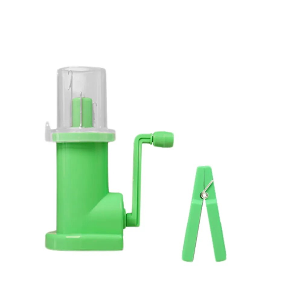 Машинка для вязания шнура. Устройство для плетения шнура. Зеленый пластик