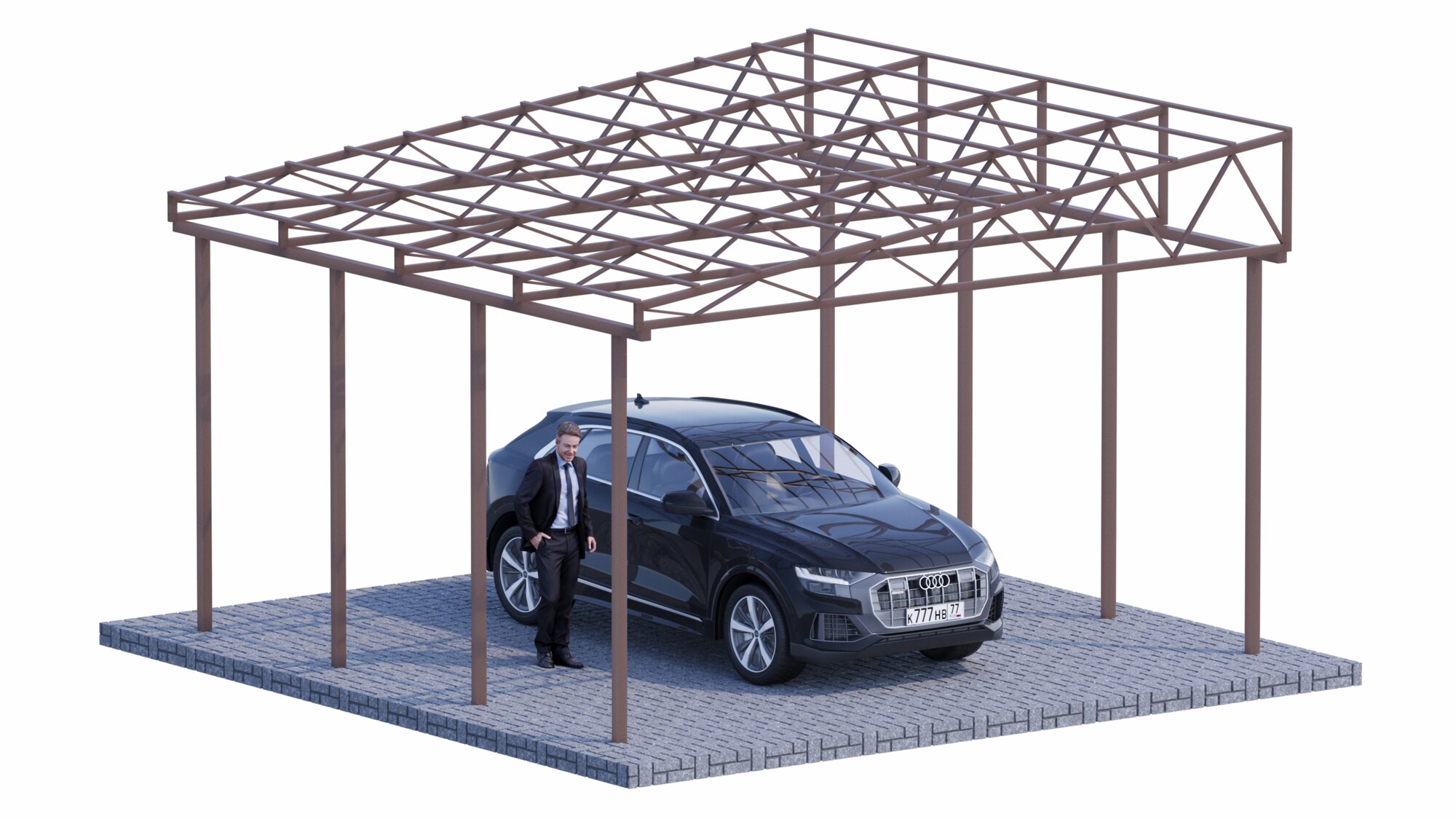 Комплект для самостоятельной сборки автонавеса. Размер 6х5.95х3