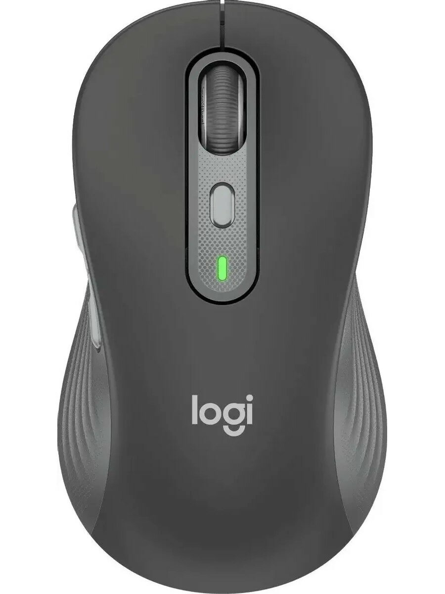 Мышь беспроводная LOGITECH M750 L Large graphite (USB/BT, 4000dpi, 6but) (910-006266)