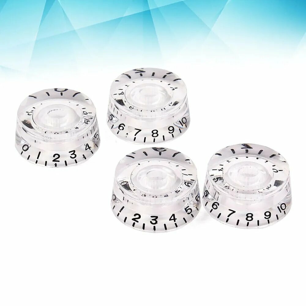 Ручки Регулировки Громкости И Тона, Акрил, Круглые, Для Электрогитары, 4 Шт, Белого Цвета