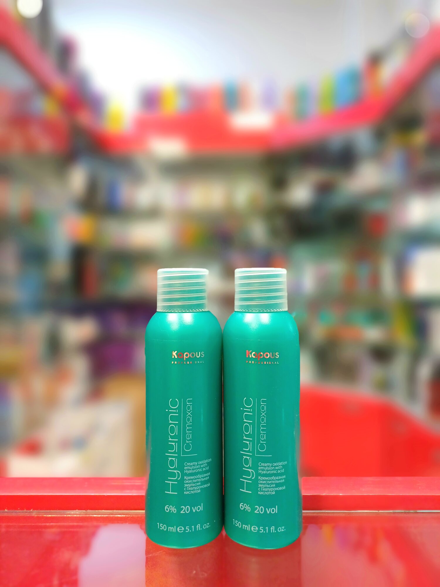 Окислитель 6% 2шт*150мл (эмульсия, оксигент, оксид) для красителя Kapous Hyaluronic Cremoxon