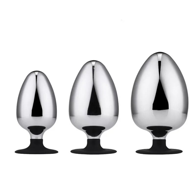 Пробка Анальная металлическая на присоске, 3 размера на выбор 70mm 743g