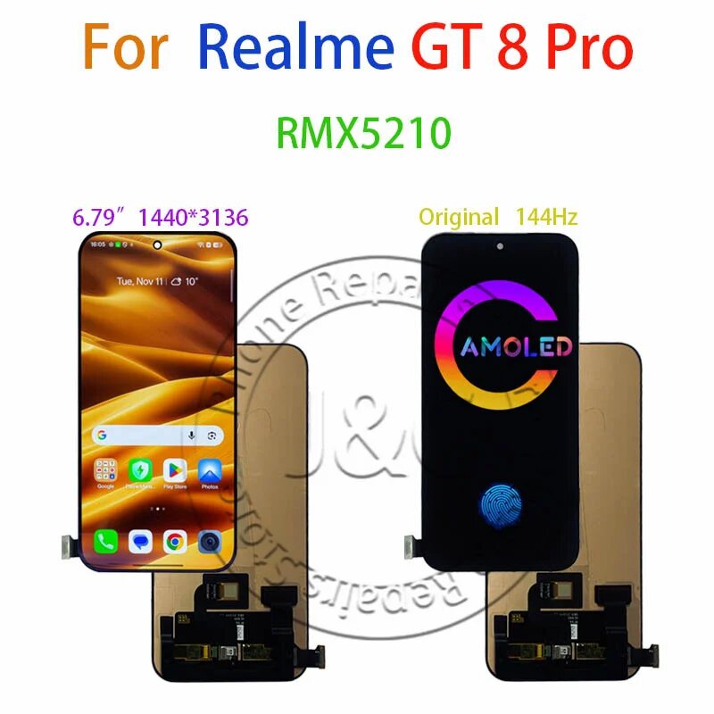 Оригинальный AMOLED-дисплей для Realme GT 8 Pro GT8 Pro RMX5210, сенсорный экран, дигитайзер, замена дисплея для Realme GT 8 Pro