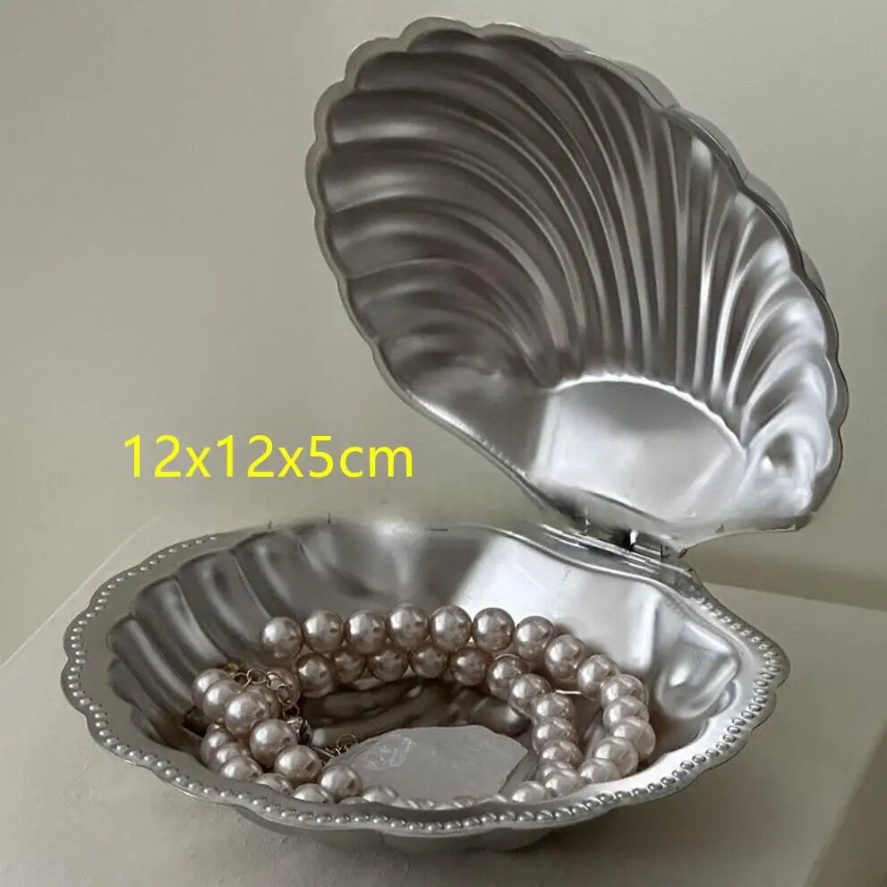 Металлическая тарелка-ракушка из нержавеющей стали matte