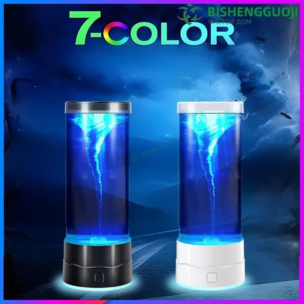 Светодиодная настольная лампа Торнадо 7 цветов, USB зарядка, для спальни, для зеркал