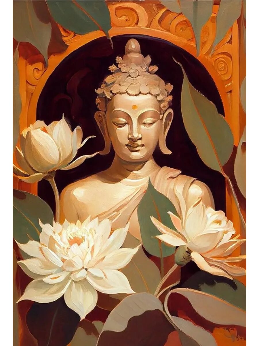 Картина по номерам на холсте Будда 40*50 см