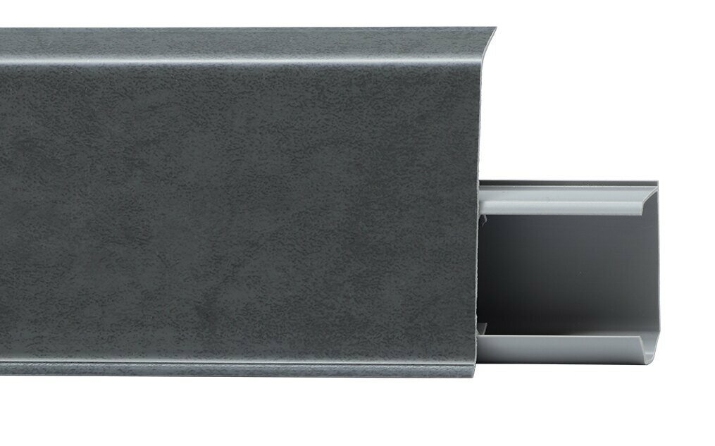 Плинтус пластиковый Winart Tera 72 мм Дарк грей 747, 1 шт.