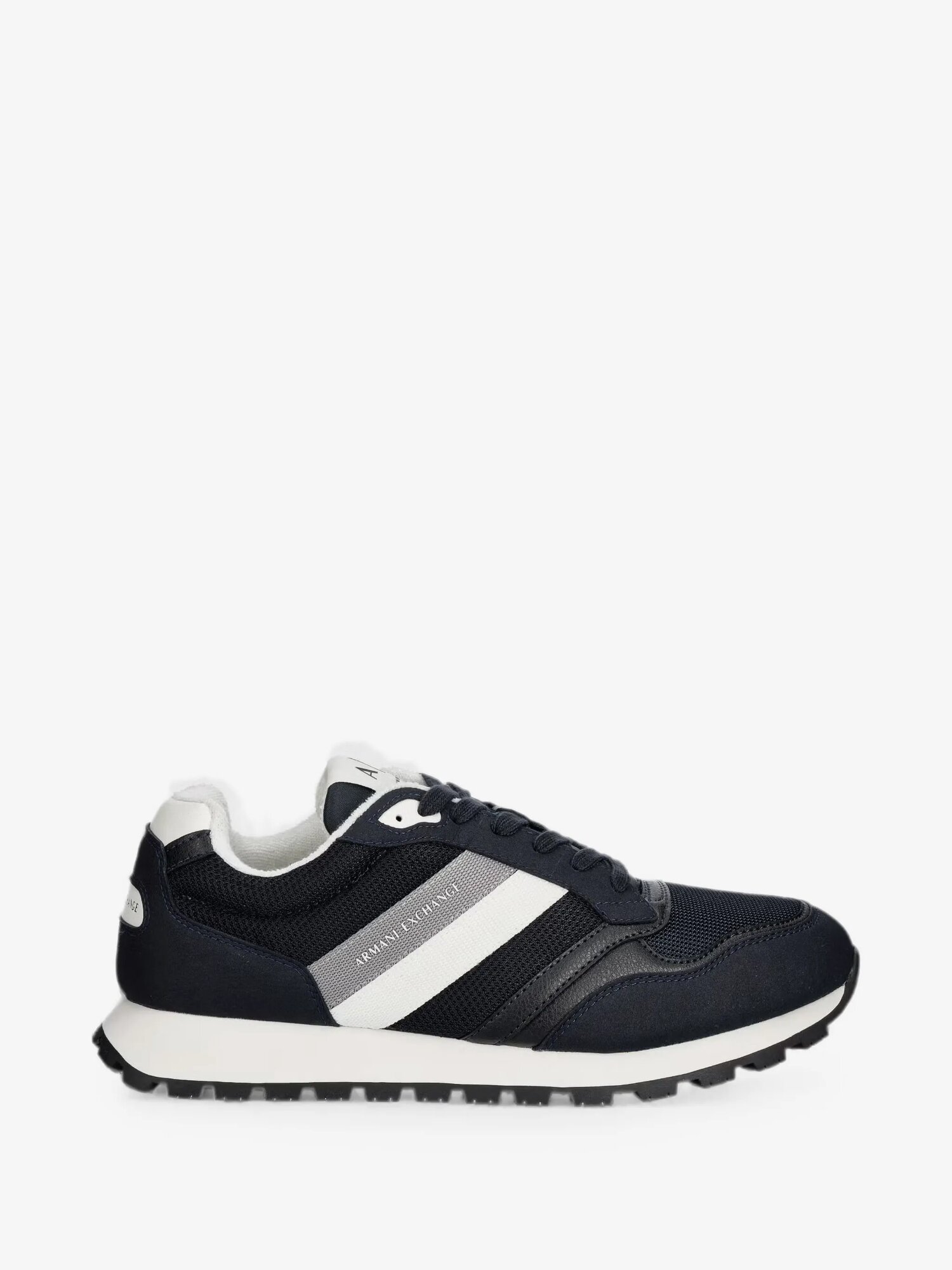 Кроссовки Armani Exchange Logo-print panelled sneakers, размер 6, синий