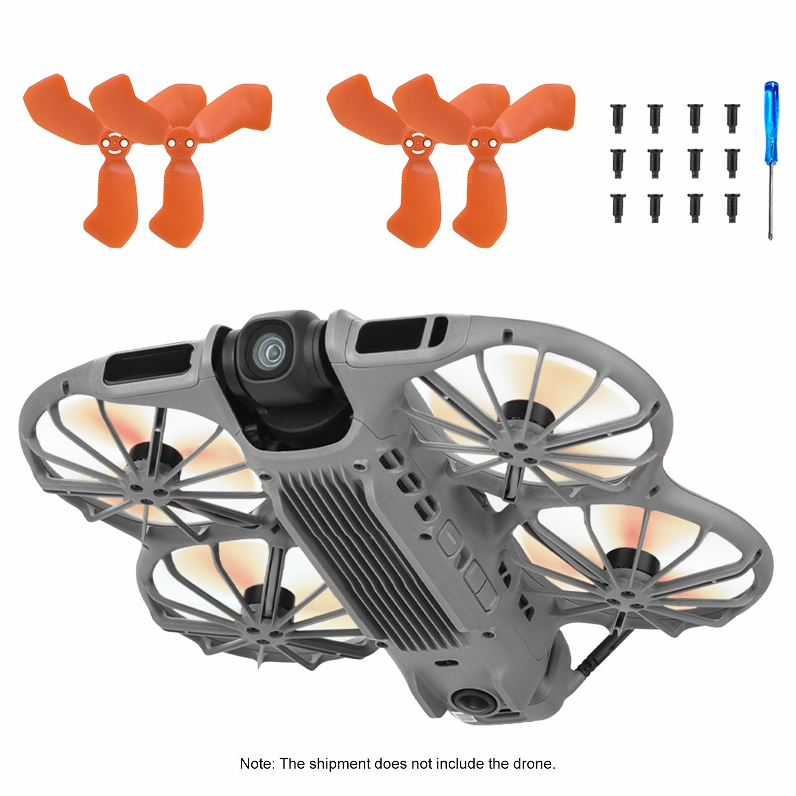 Винты для дрона DJI Neo 2 оранжевые из поликарбоната, 2 пары пропеллеры для квадрокоптера лопасти для квадрокоптера винты для квадрокоптера