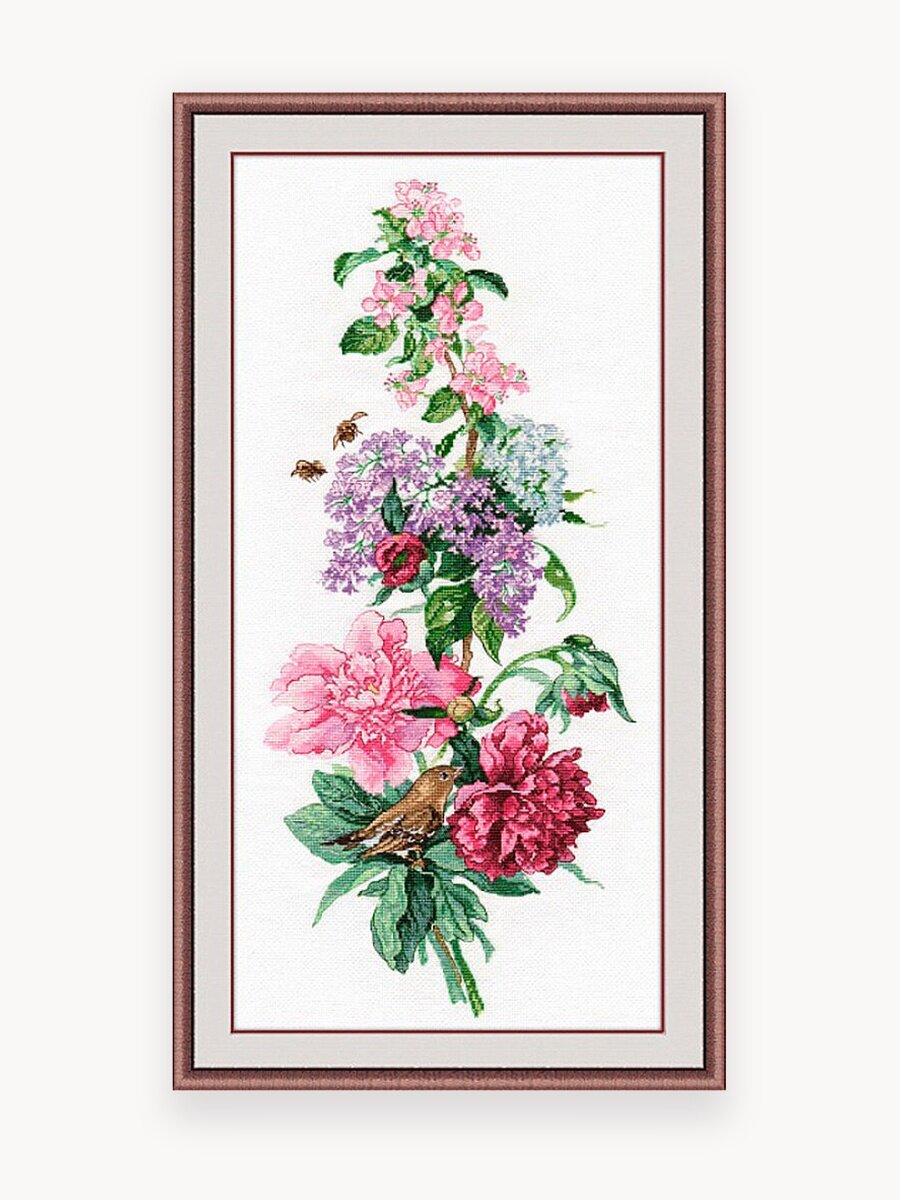 Цветочная композиция. Пионы 1000