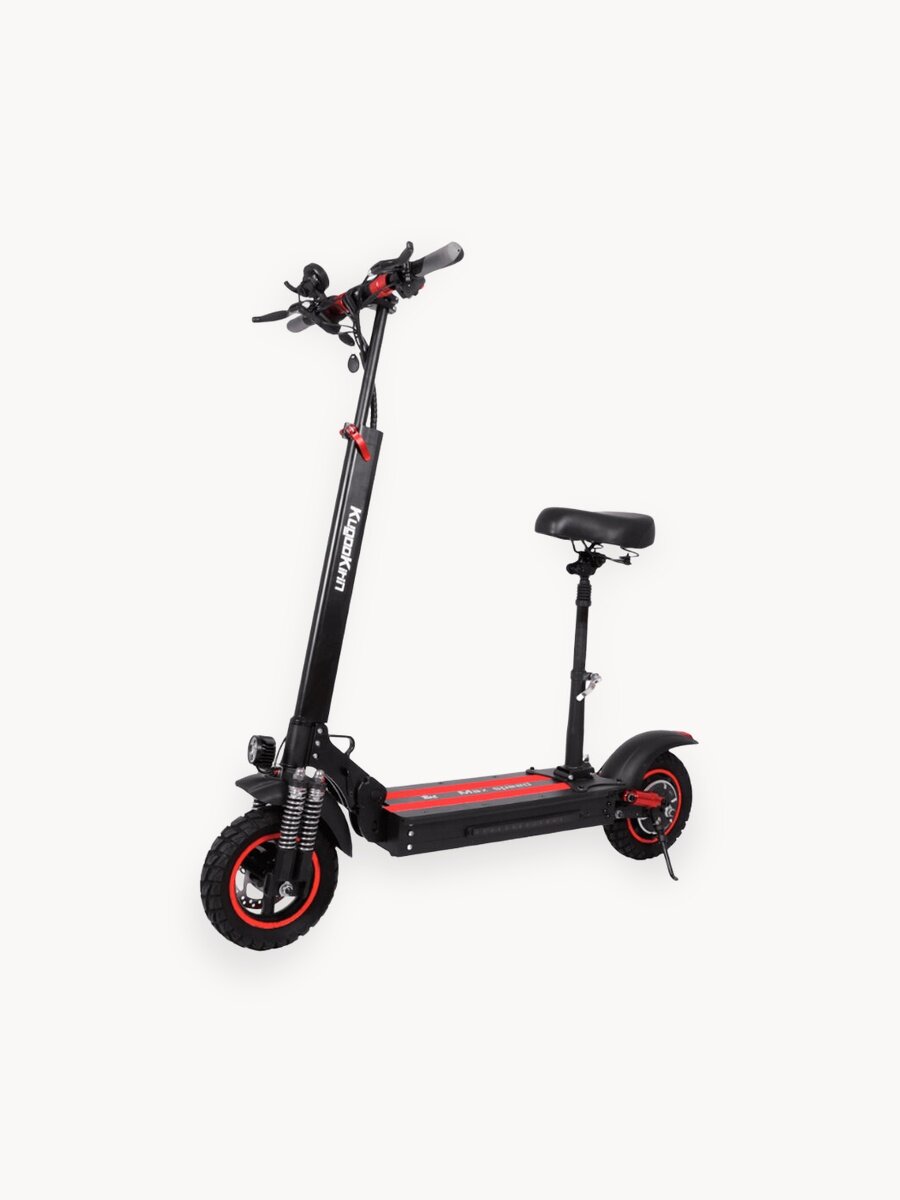 Электросамокат Kugoo Max Speed 11 Ah 600W 48V, складной, с сиденьем, черный