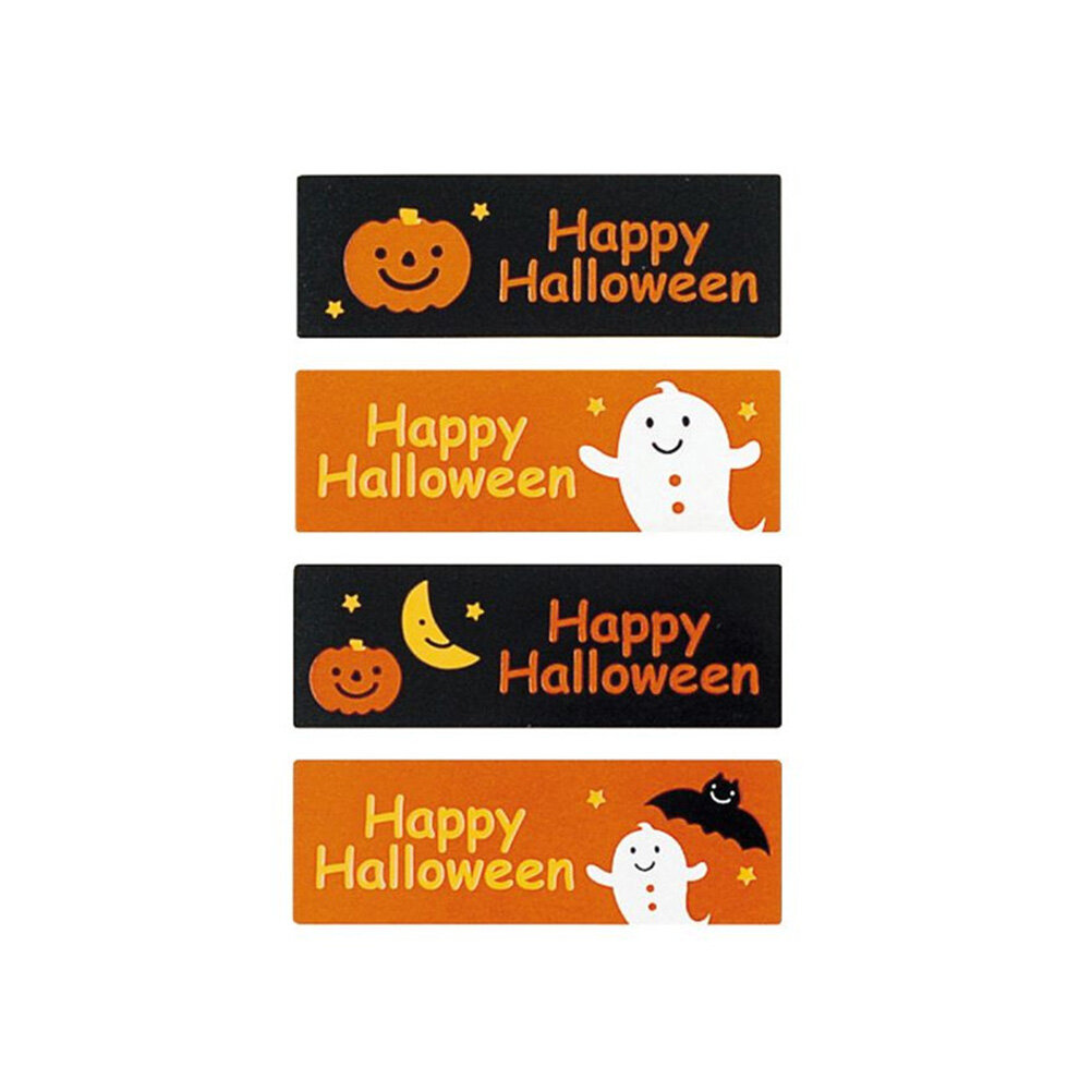 48 Штук Прилипающих Знаков Halloween Элементы Дизайна Квадратные Украшения Для Упаковки 5.00X1.70X0.10Cm