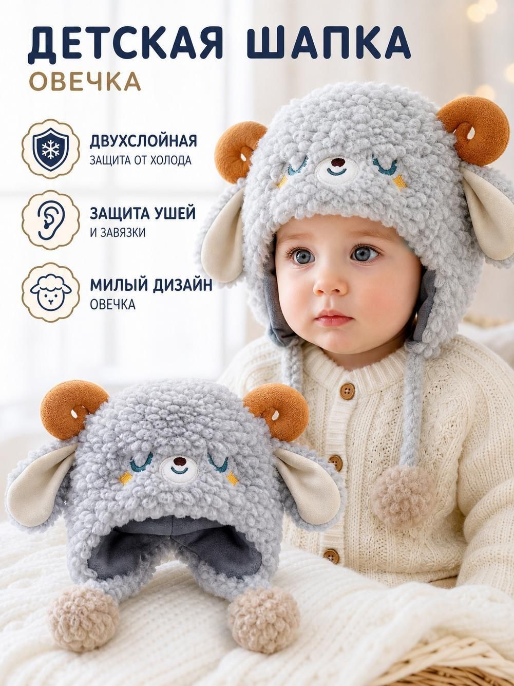 Шапка Базовая коллекция для девочек