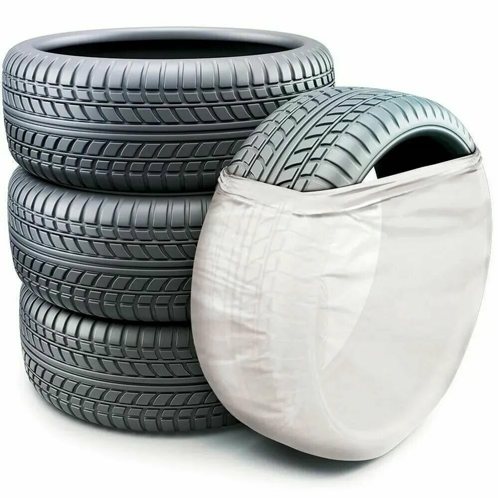 Мешки для хранения колес до R20 / Пакет для шин 15 мкм 110х110 см / Чехлы для колес авто 100шт для шиномонтажа