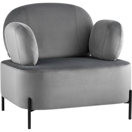 Кресло Stool Group Кэнди велюр серый