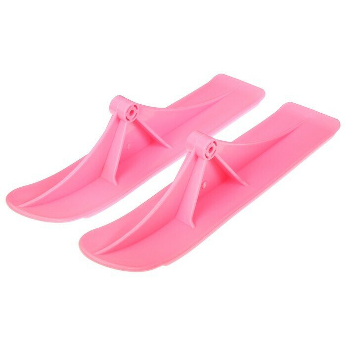 Лыжи для самокатов-снегокатов (пара), цвет розовый