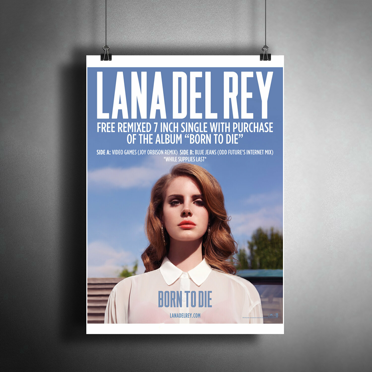 Постер плакат для интерьера "Музыка: Американская певица, автор песен и поэтесса - Лана Дель Рей (Lana Del Rey)" / A3 (297 x 420 мм)