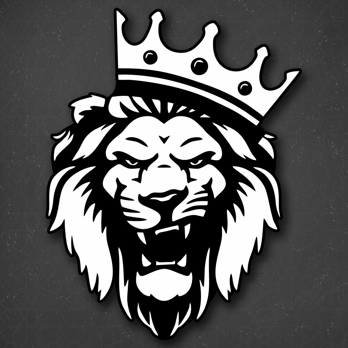 Наклейка на авто "Лев с короной" 18x24 см