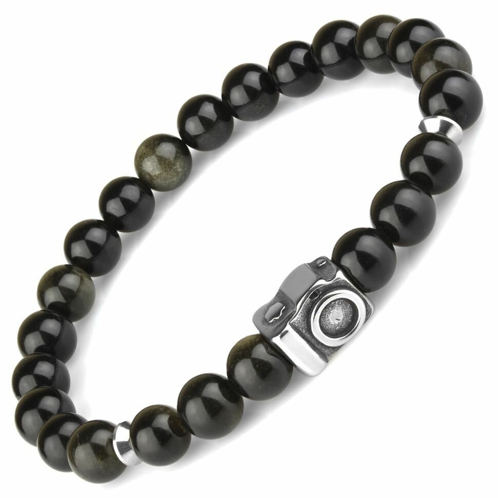 Браслет Everiot, обсидиан