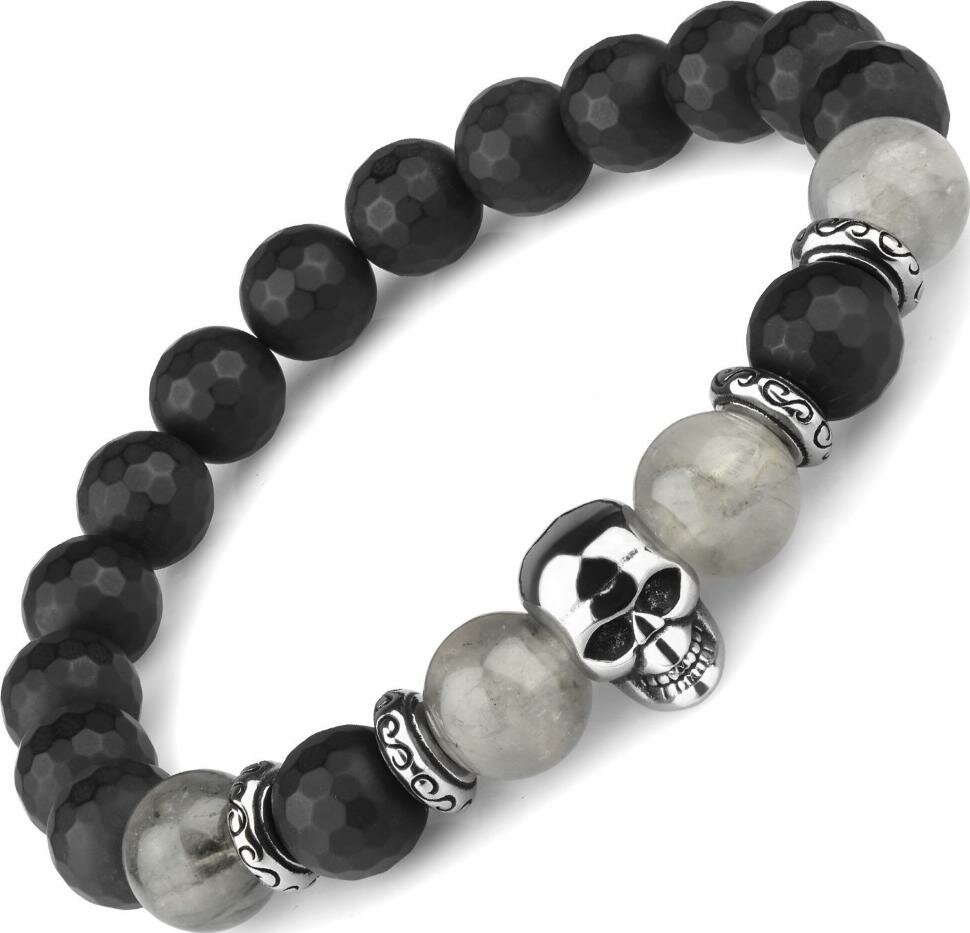 Браслет, агат, кварц