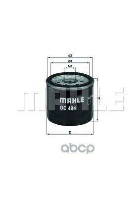 Фильтр масляный FIAT: STILO (192_) 1.6i 16V mtr. 192 B3.000 05/05-11/06 Mahle/Knecht арт. OC494