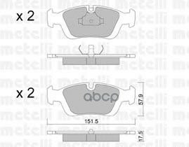 К-т дисков. тормоз. колодок Metelli арт. 2201240