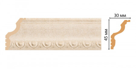 Плинтус Потолочный Decomaster 148D-18DДМ В45хШ30хД2400 мм / Декомастер.