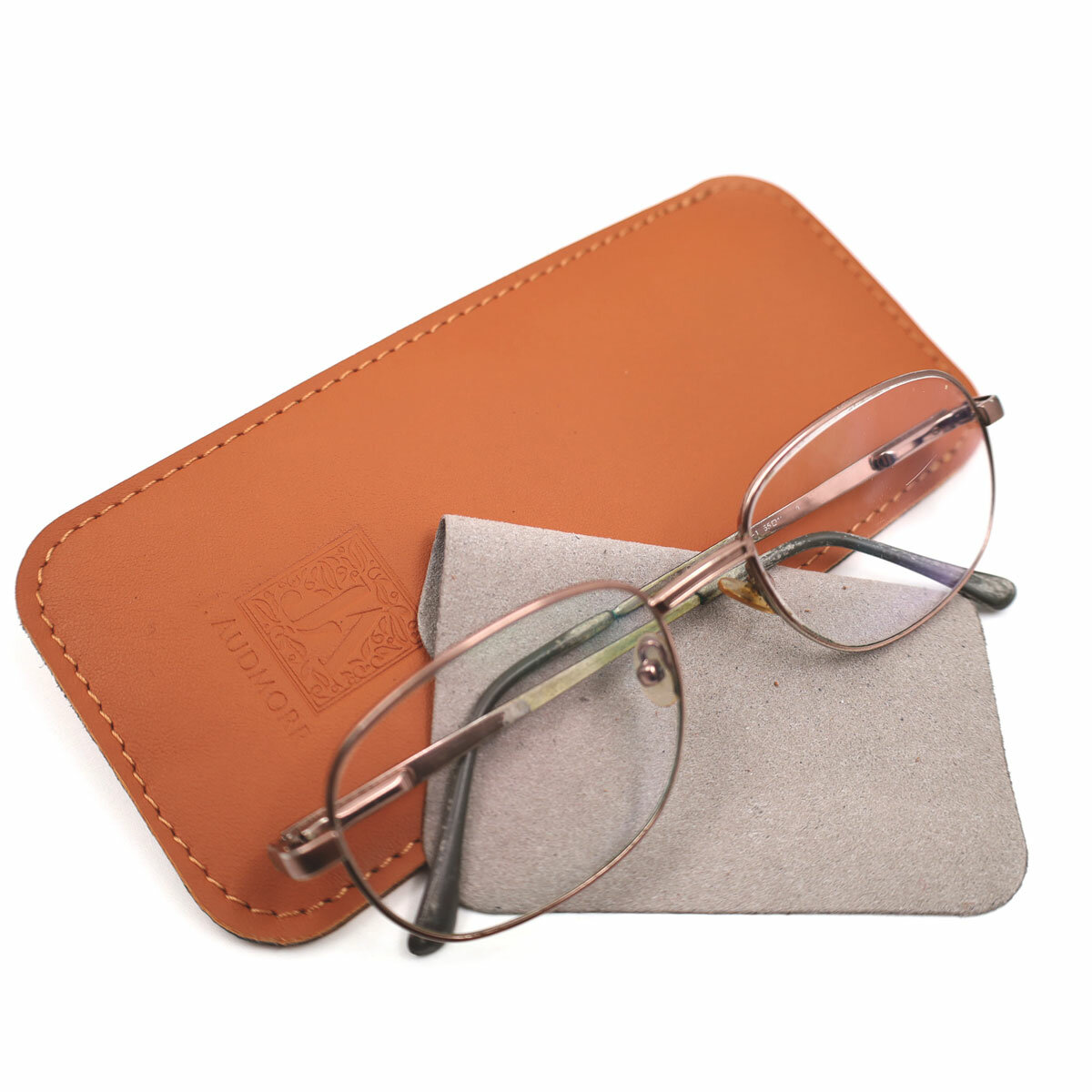 Кожаный компактный чехол для очков, 170 х 80 мм, Soho S Brendi by J. Audmorr, бренди, ручная работа