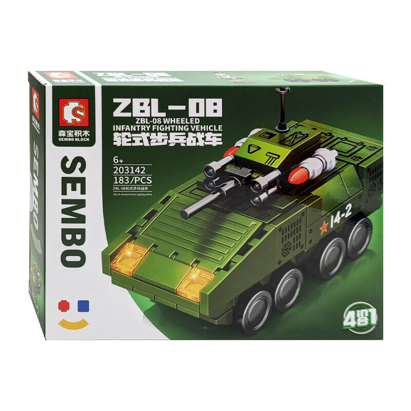 Конструктор Sembo Block Колёсная бронированная машина ZBL-08 203142